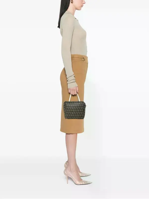 Fendi Mini Zucchino Canvas Handbag