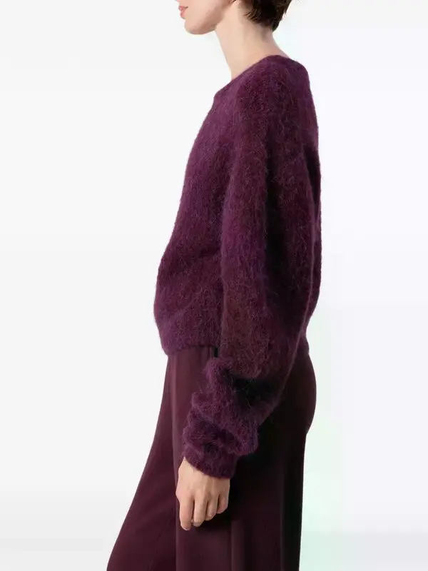 American Vintage Niby Fluffy-texture Long-sleeve Sweater