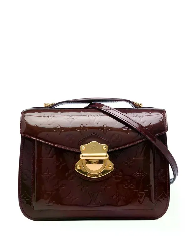 LOUIS VUITTON 1990-2020 Monogram Vernis Miranda Satchel - Red