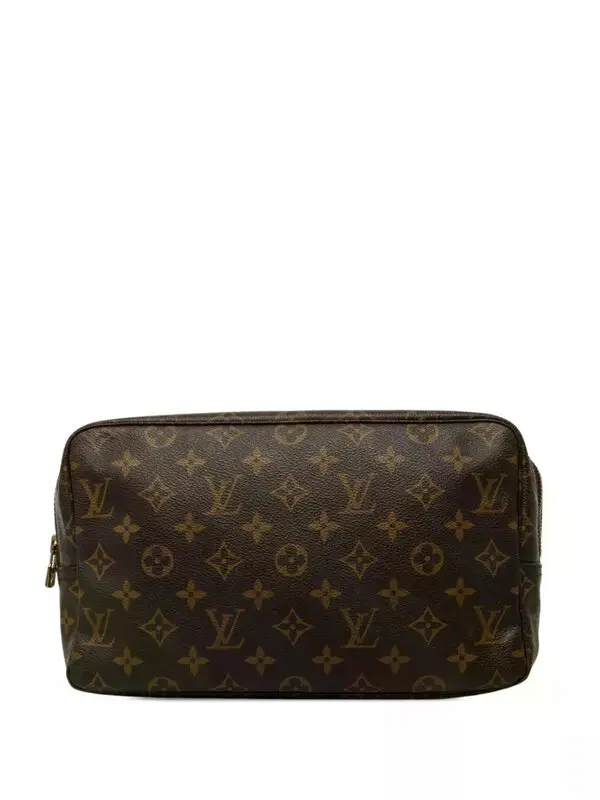 LOUIS VUITTON Monogram Canvas Troussse Toilette 28 Clutch Bag - Brown