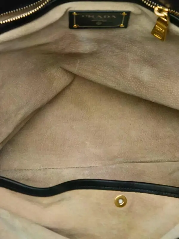 Prada 2000-2013 Soft Calf Open Convertible Tote Satchel