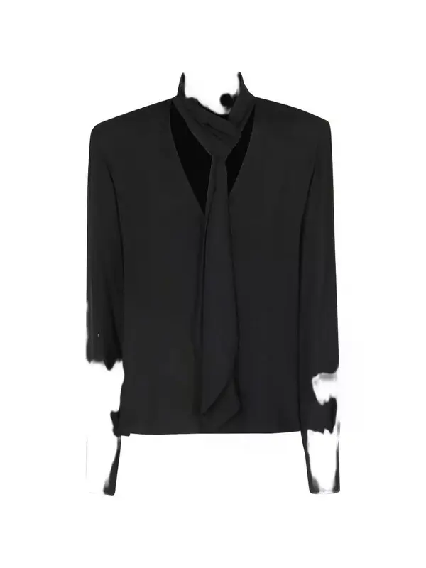 Federica Tosi Bow-detail V-neck Blouse - Black
