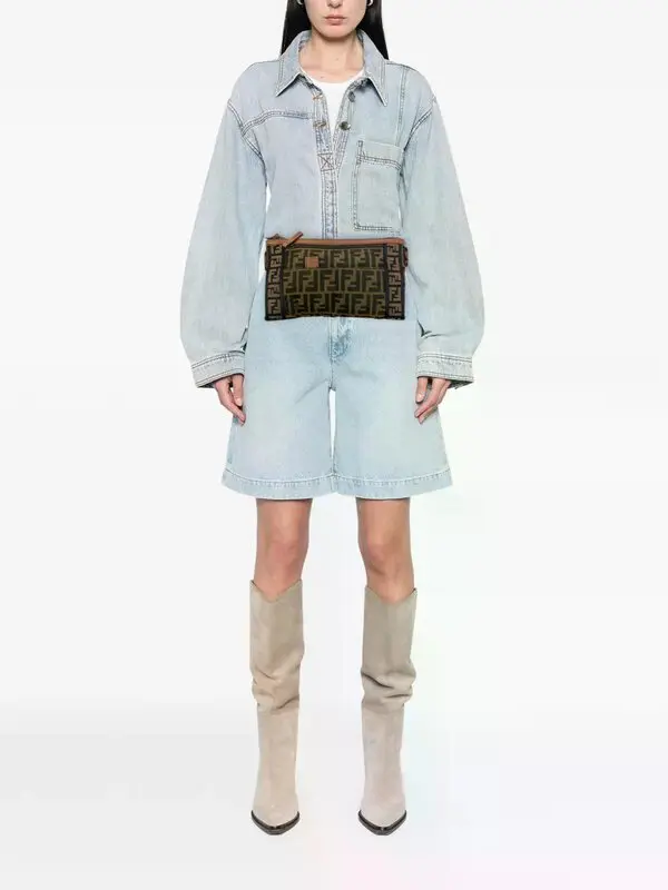 Fendi 2000-2010 Zucca Canvas Belt Bag