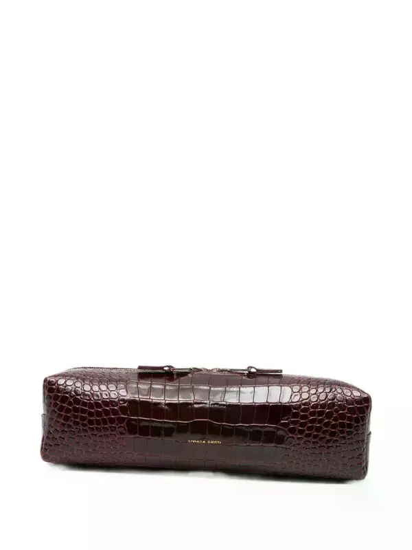 Liviana Conti Croc-effect Clutch Bag - Red