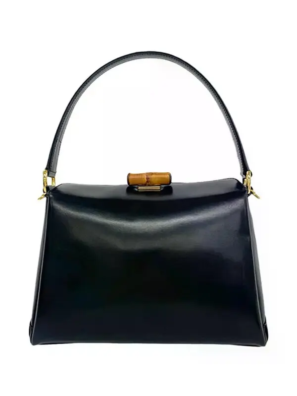 Gucci 20th Century Calfskin Bamboo Satchel