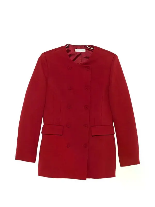 Liviana Conti Crew-neck Double-breasted Coat