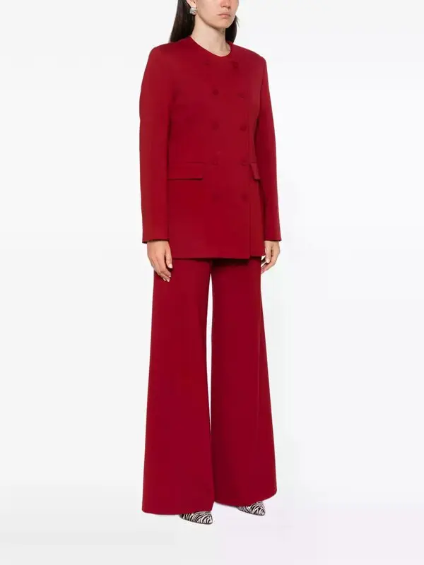 Liviana Conti Crew-neck Double-breasted Coat