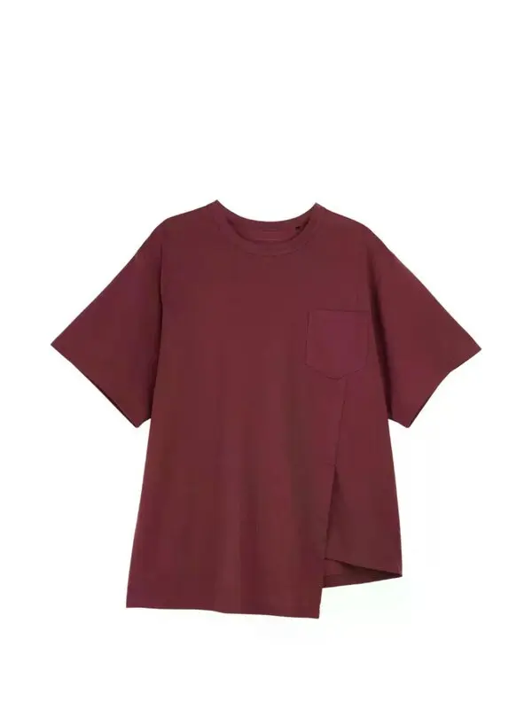 Y3 Asymmetric Pocket-detail T-shirt - Red