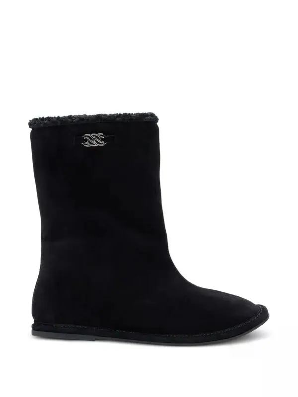 Casadei Suede Ankle Boots - Black