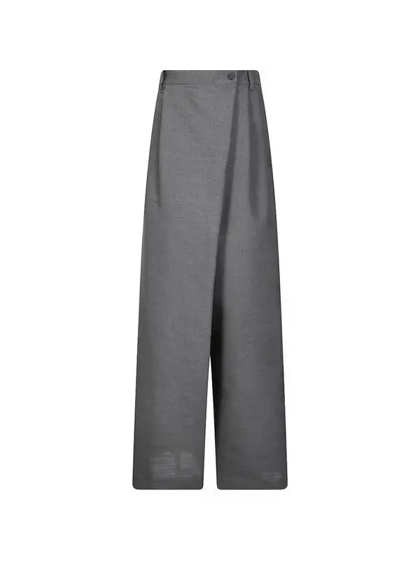 NICCOLO PASQUALETTI Delta Wrap Trousers - Grey