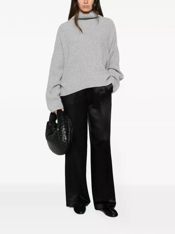 Liviana Conti Curved-hem Sweater - Grey