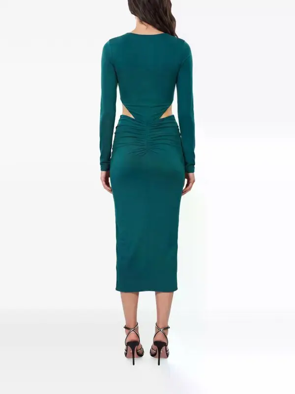Andamane Heloise Cut-out Ruched Midi Dress