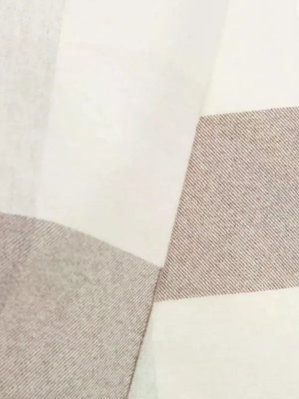 LARDINI Check-pattern Fringed Scarf