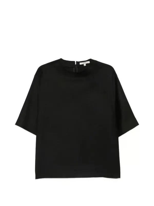 Barena Venezia Short-sleeve Crewneck Top With Rear Zip