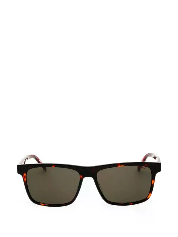 Hugo Tortoiseshell-effect Rectangle-frame Sunglasses