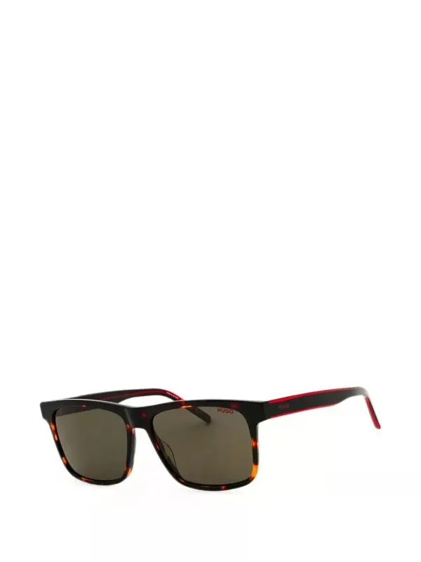 Hugo Tortoiseshell-effect Rectangle-frame Sunglasses