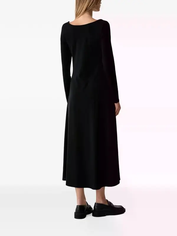 Marc O'polo Long Sleeve Jersey A-line Midi Dress - Black