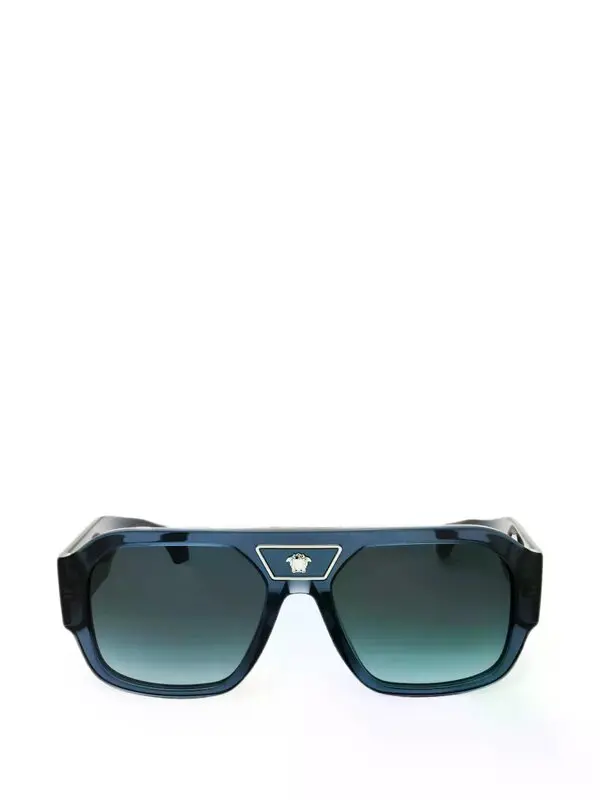 Versace Medusa Embellishment Pilot-frame Sunglasses