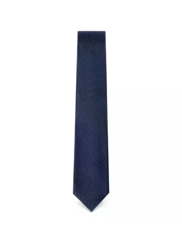 HACKETT  H-monogram Silk Tie - Blue