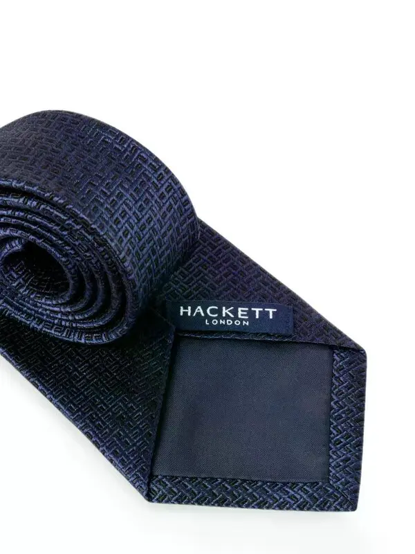 HACKETT  H-monogram Silk Tie - Blue