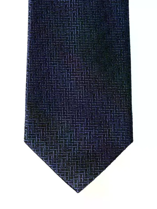 HACKETT  H-monogram Silk Tie - Blue