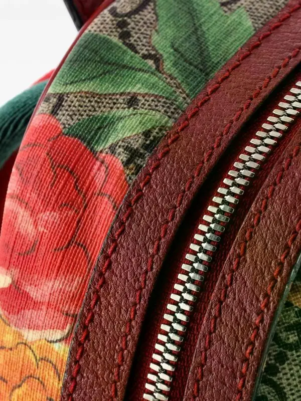 Gucci Tian Print Gg Coated Canvas Small Backpack