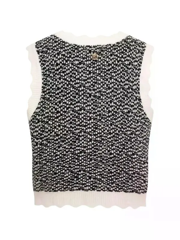 FRACOMINA Scalloped-trim Bouclé Vest