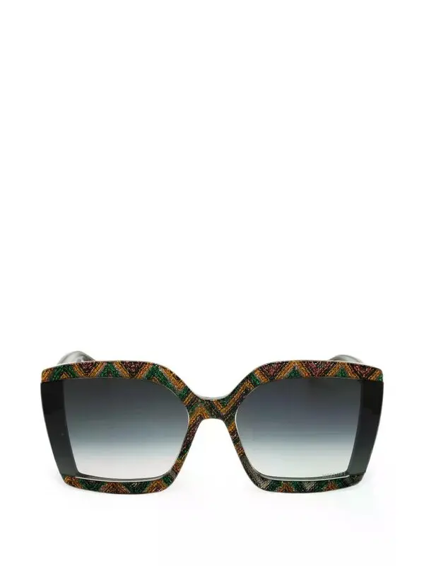 Missoni Square Frame Patterned Sunglasses