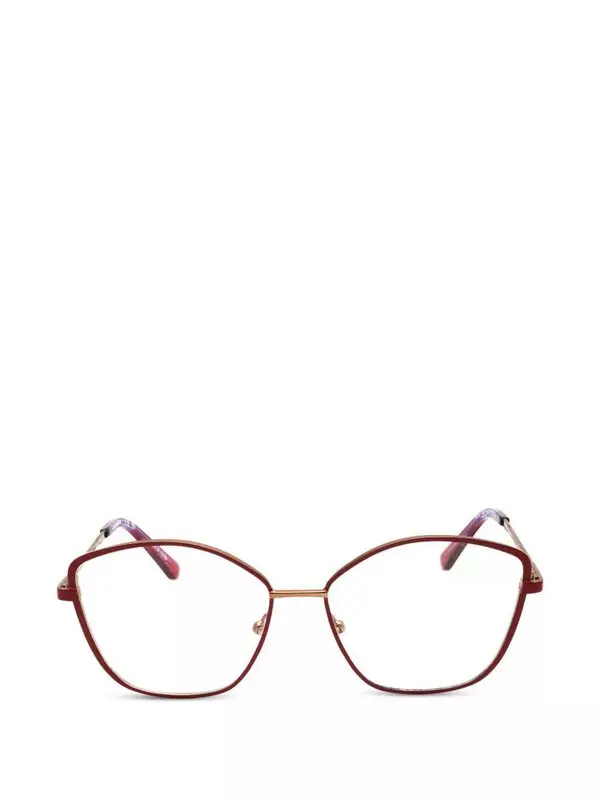 Karl Lagerfeld Logo Detail Eyeglasses - Red