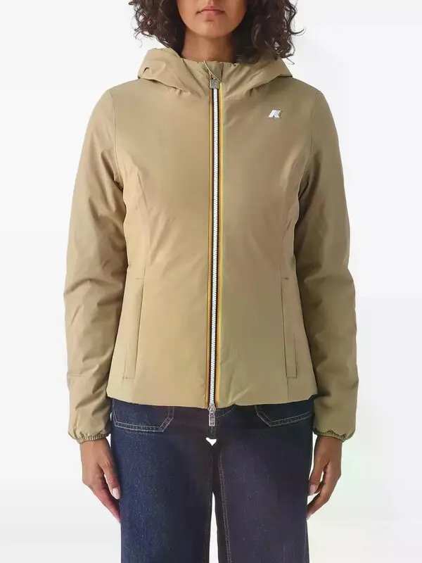 K-WAY Lily Hooded Reversible Jacket - Neutrals