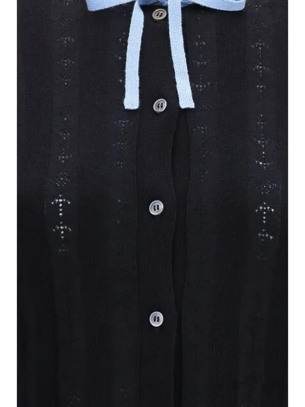 Marni Wool And Silk Cardigan With Bow