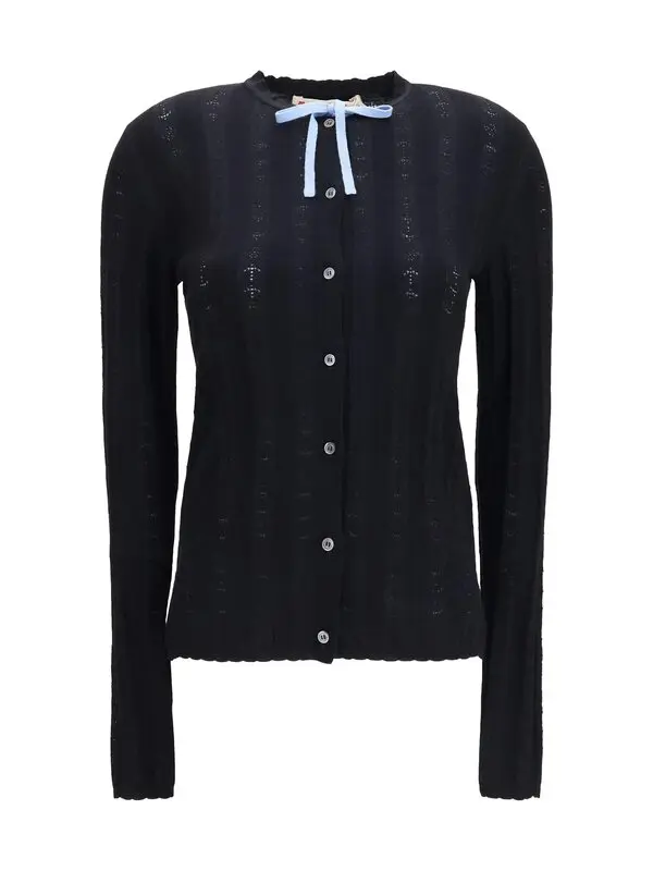 Marni Wool And Silk Cardigan - Black