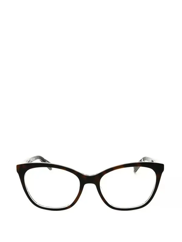 Moschino Tortoiseshell Effect Cat-eye Frame Eyeglasses - Brown