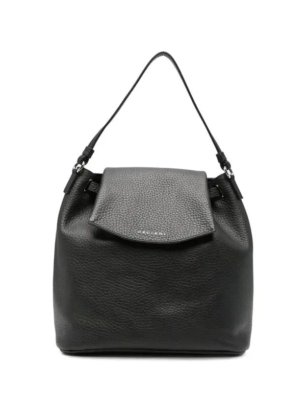 Orciani Grainy Leather Shoulder Bag