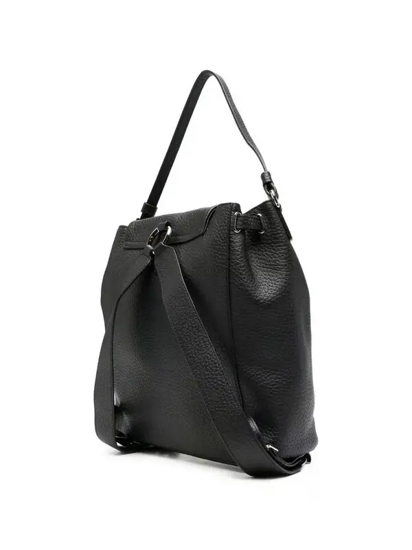 Orciani Grainy Leather Shoulder Bag