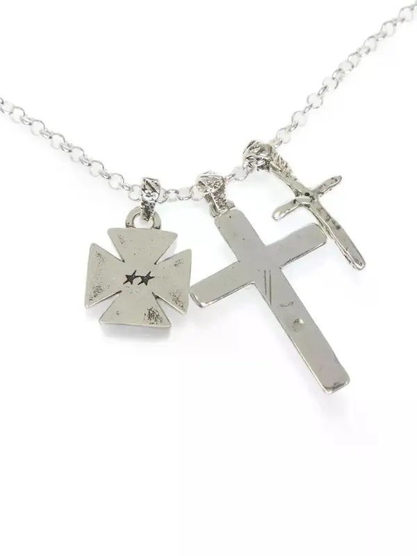 TWOJEYS Multi-cross Charm Necklace With Engraved Detail
