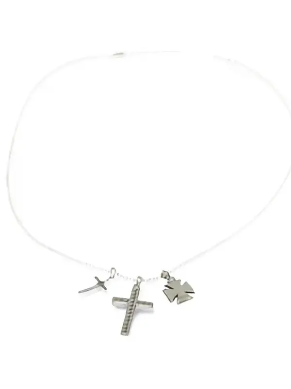 TWOJEYS Multi-cross Charm Necklace With Engraved Detail