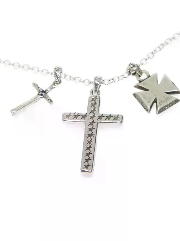 TWOJEYS Multi-cross Charm Necklace With Engraved Detail