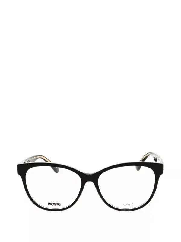 Moschino Logo-lettering Cat-eye Glasses - Black