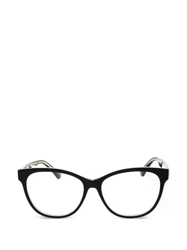 Moschino Lettering Cat-eye Eyeglasses - Black