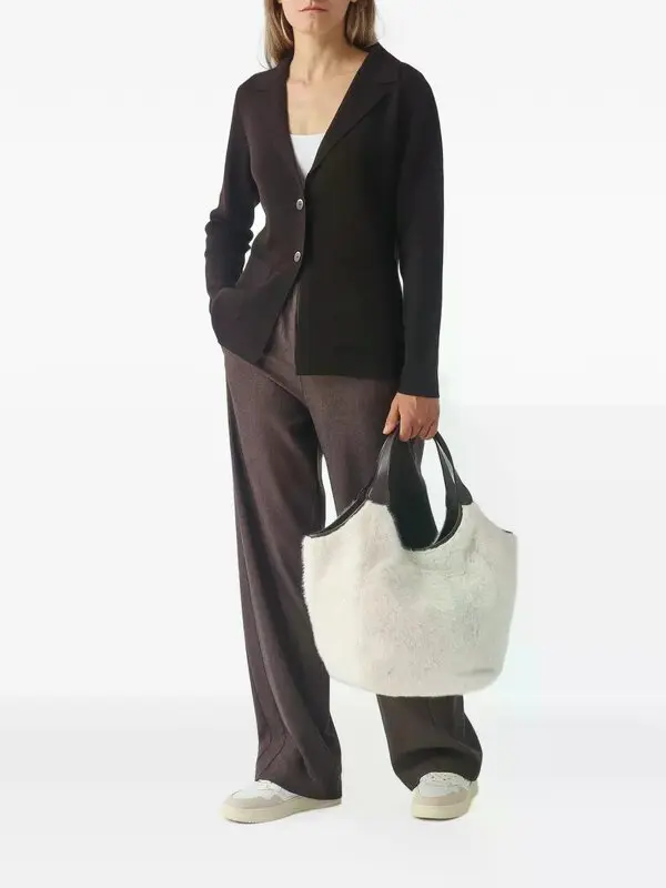 GRAN SASSO Leather Trimmed Tote Bag