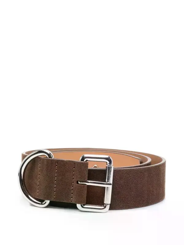 Liviana Conti Suede D-ring Belt - Brown