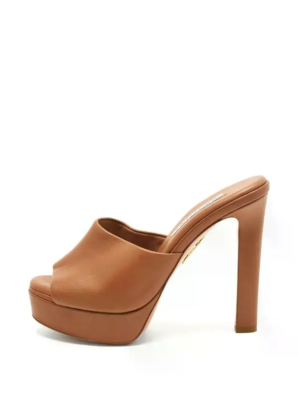 AQUAZZURA Violette Platform Sandals - Brown