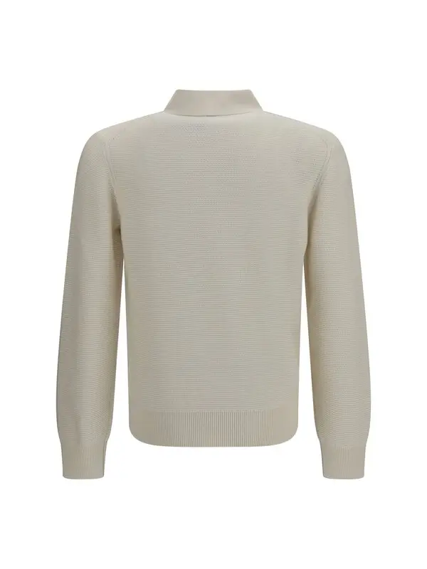 Zegna Long-sleeve Cashmere Polo Shirt - Multicolor