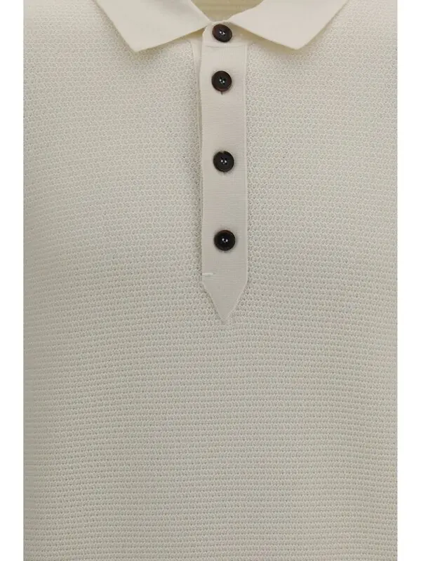 Zegna Long-sleeve Cashmere Polo Shirt - Multicolor