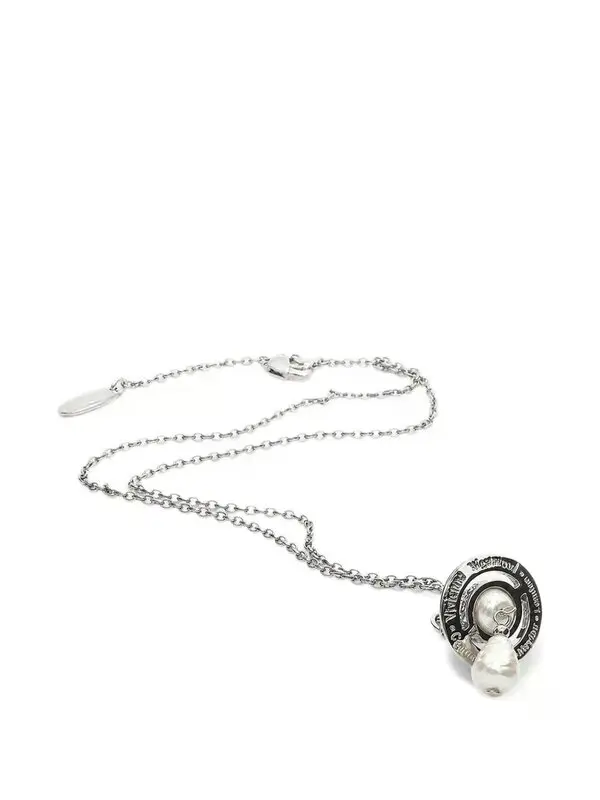VIVIENNE WESTWOOD Aleksa Pearl Pendant Necklace - Silver