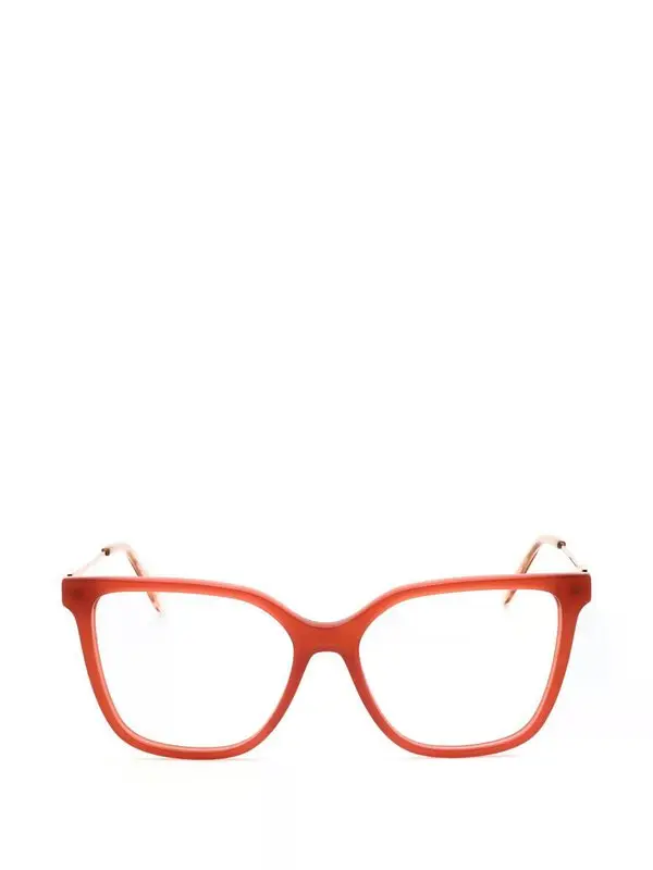 Moschino Rectangle Frame Eyeglasses - Red