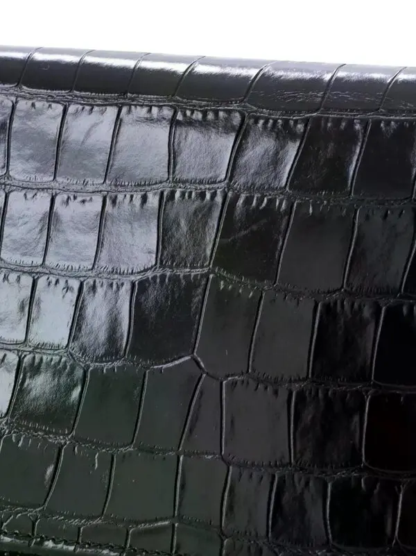 Balenciaga B Dot Wallet On Chain Crocodile Embossed Leather Crossbody Bag - Black