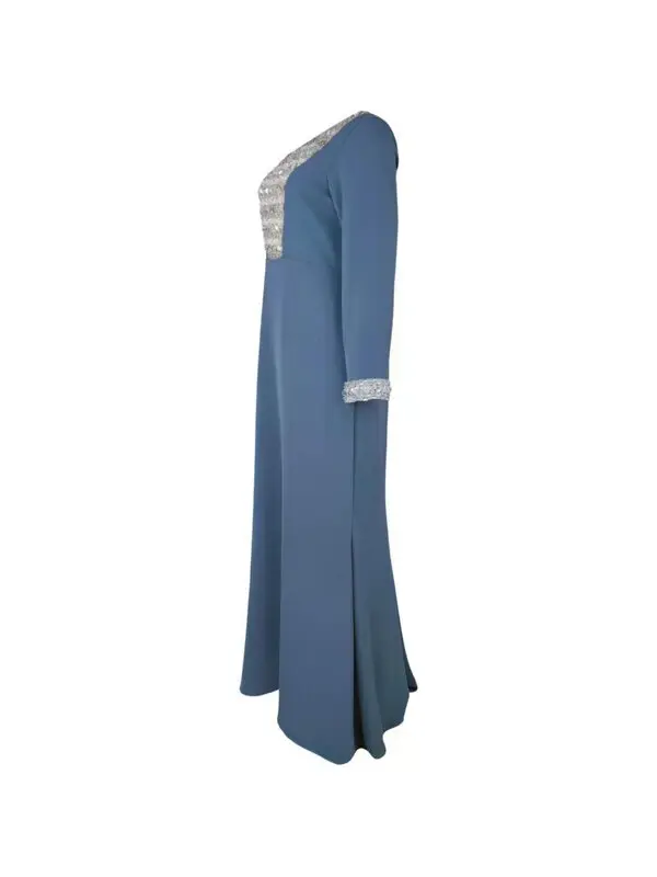 LOODYANA Sequined Long Sleeve Maxi Dress