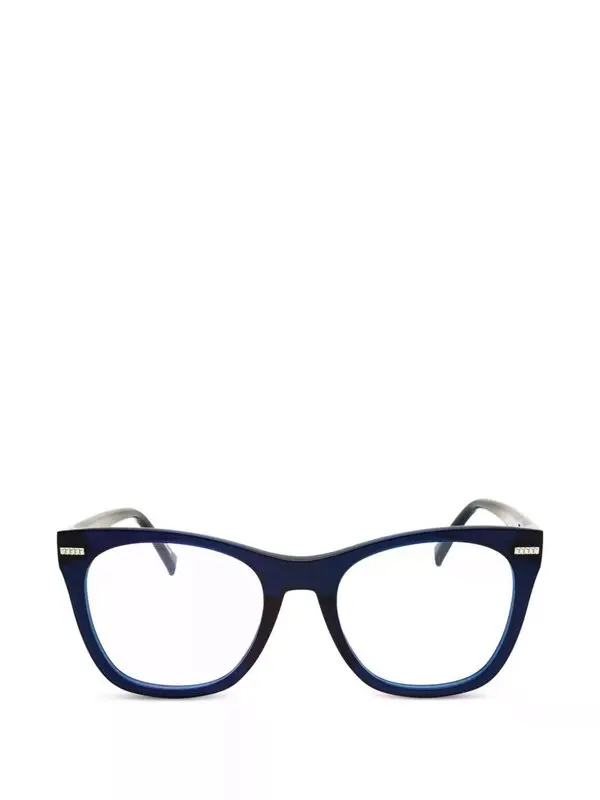Missoni Logo Lettering Full Rim Eyeglasses - Blue